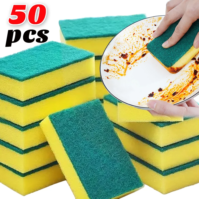 50-1PC-Kitchen-Dishwashing-Sponge-Double-Sided-Absorbent-Soft-Sponge ...