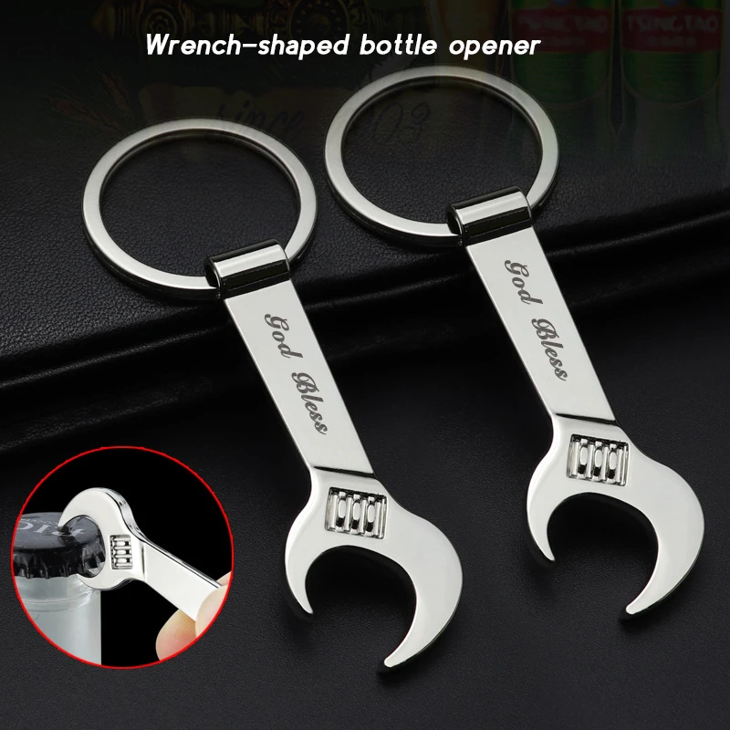 Creative Mini Wrench Shape Beer Bottle Opener Multi function Key Chain ...