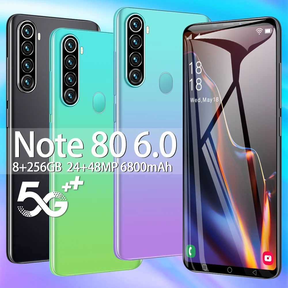 30BIG NOTE80 Smartphones 6.0 Inch HD+ Screen 8+256G Memory Cellphnes ...