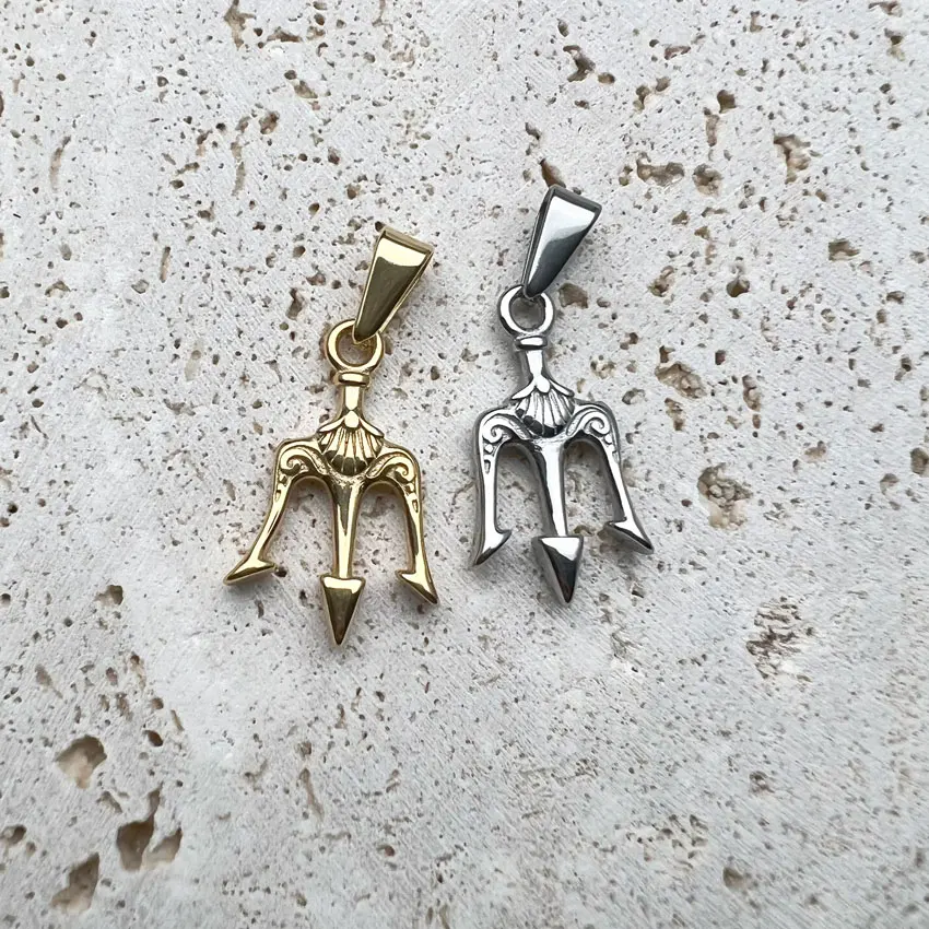 Men-s-Trident-Necklace-Hiphop-Stainless-Steel-Jewelry-Poseidon-Trident ...