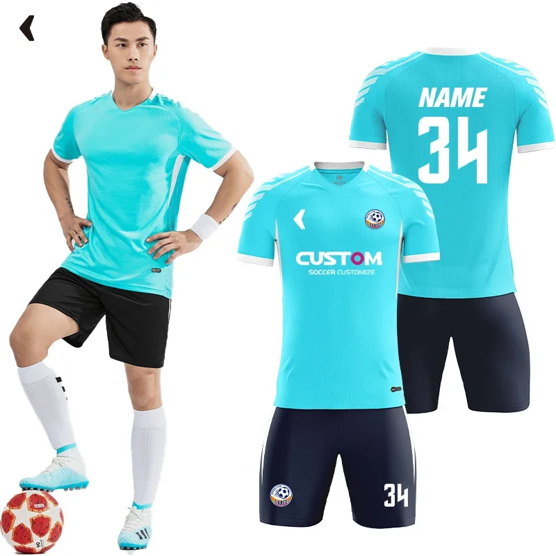 New Wholesale Breathable Soccer Uniform Sets Adult Custom High Quality ...