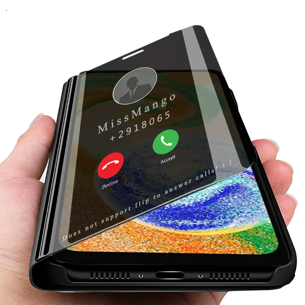 Funda de cuero con tapa para Samsung Galaxy A04, A04s, M13, 5G, espejo ...