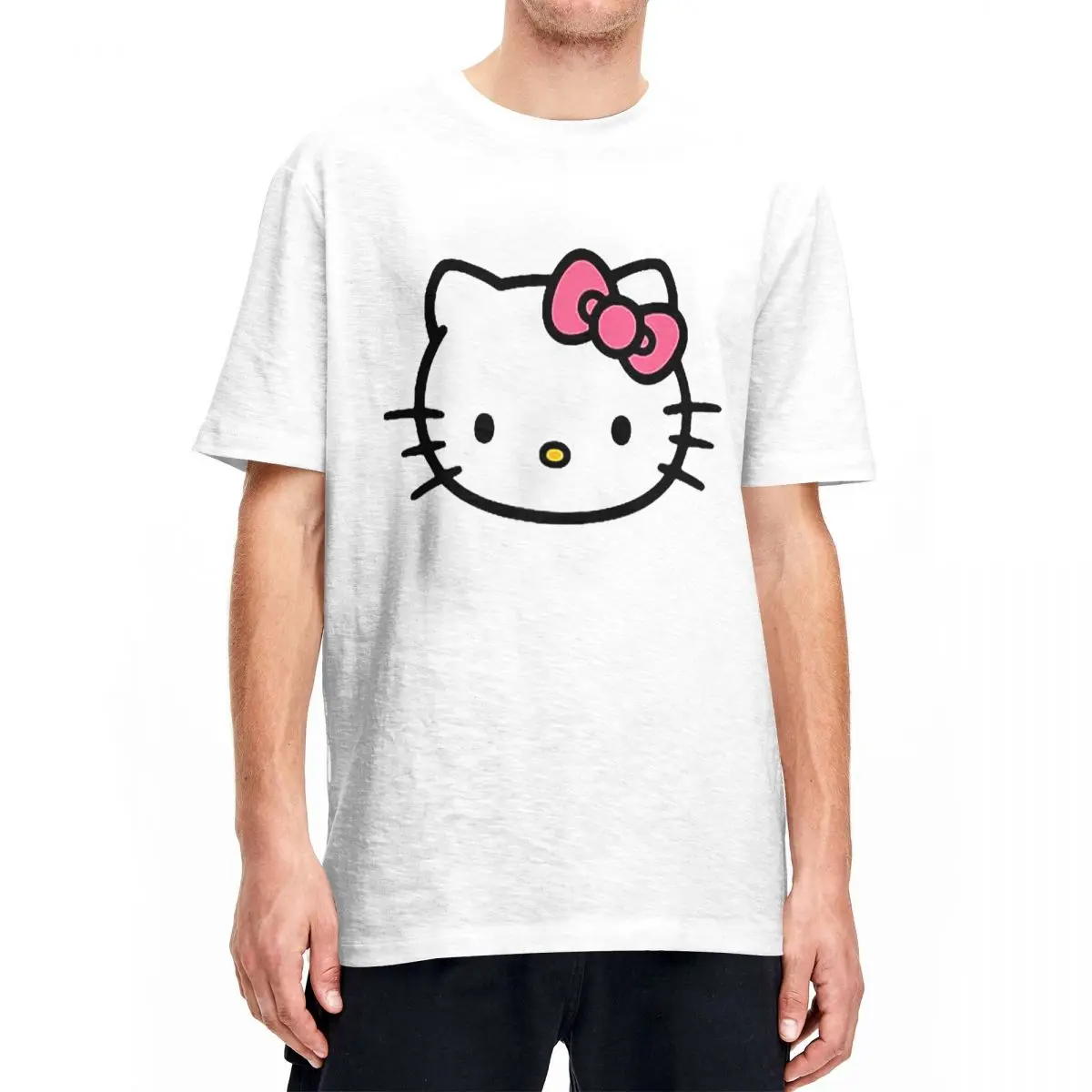 Hello-Kitty-Front-And-Back-Logo-Men-Women-T-Shirts-Casual-Tees-Short ...