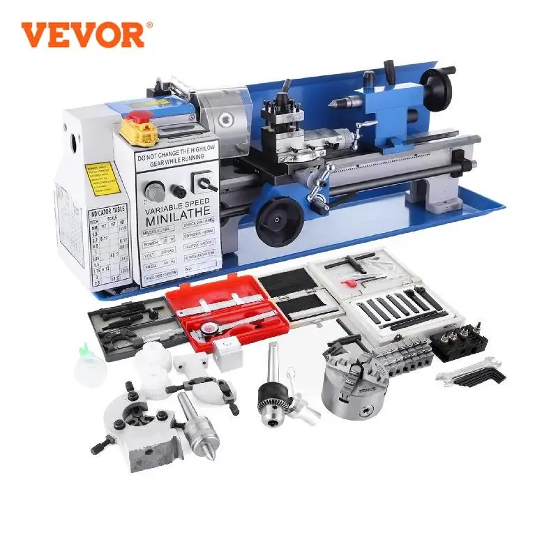 VEVOR-CJ18A-Mini-Metal-Lathe-7-x14-180-350mm-550W-LED-Screen-with ...