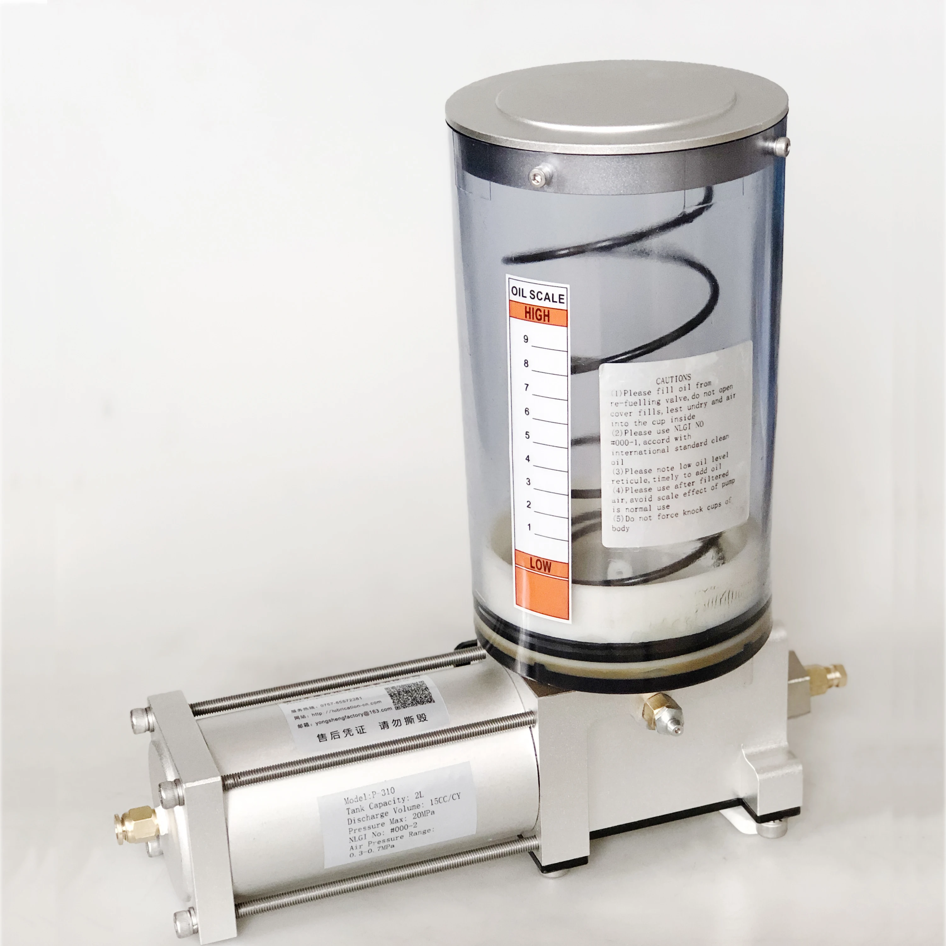 Pneumatic Lubrication Grease Pump 2l For Centralized Lubrication System ...