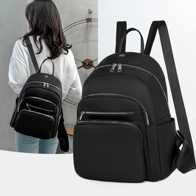 Softback Travel Backpack Women Double Shoulder Teenage Youth Solid ...