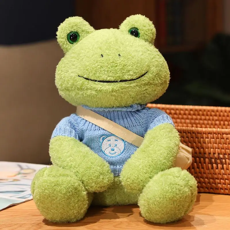 Peluche de rana de frijol mungo vestida de 25 cm, muñeco de peluche ...