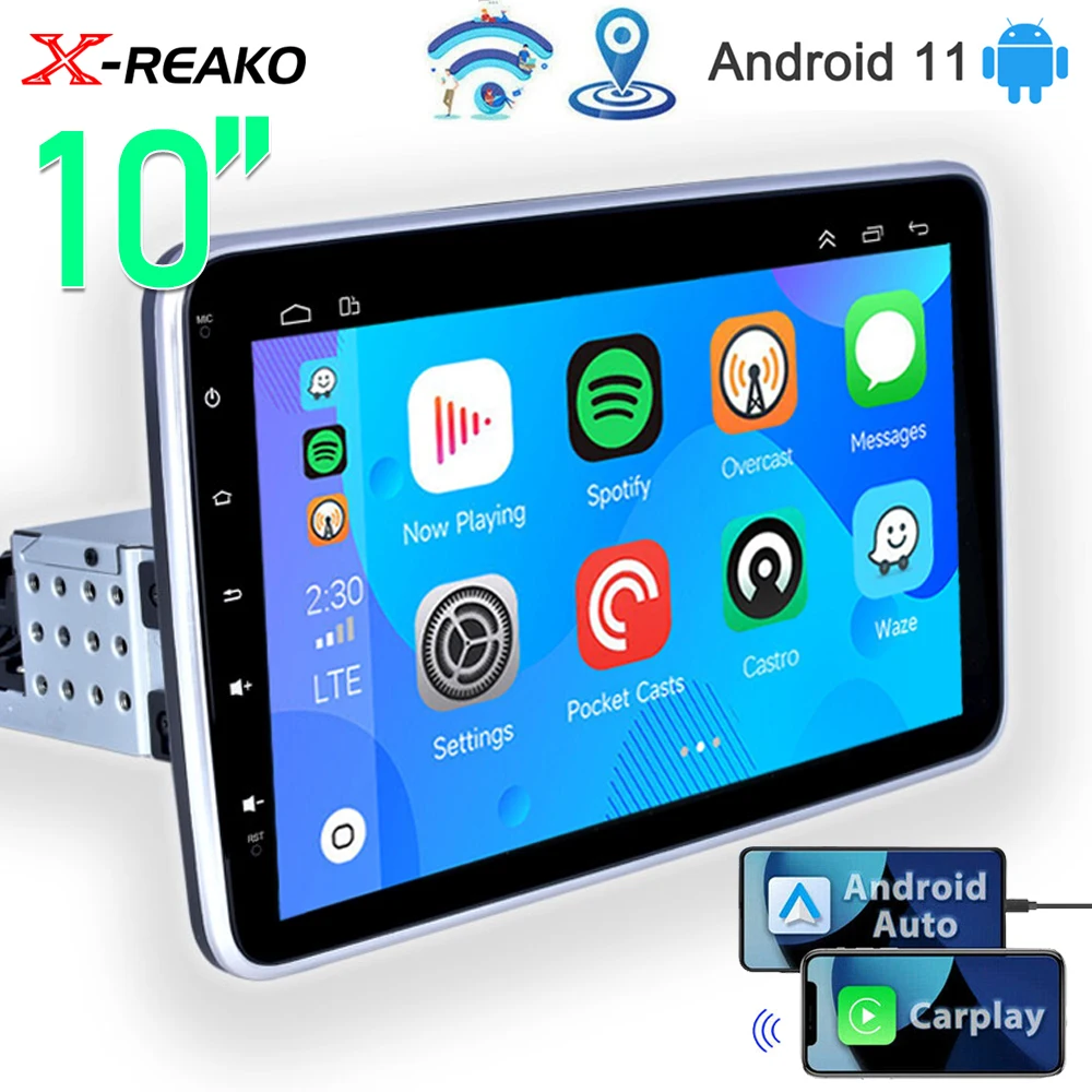 X-REAKO-Car-Radio-Stereo-1Din-10-Android-11-Navega-o-GPS-Bluetooth-udio ...