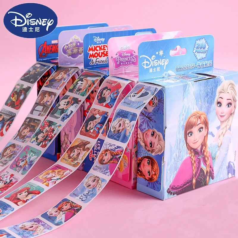 200Pcs-Box-Frozen-Princess-Stickers-Removable-Cartoon-Mickey-Minnie ...