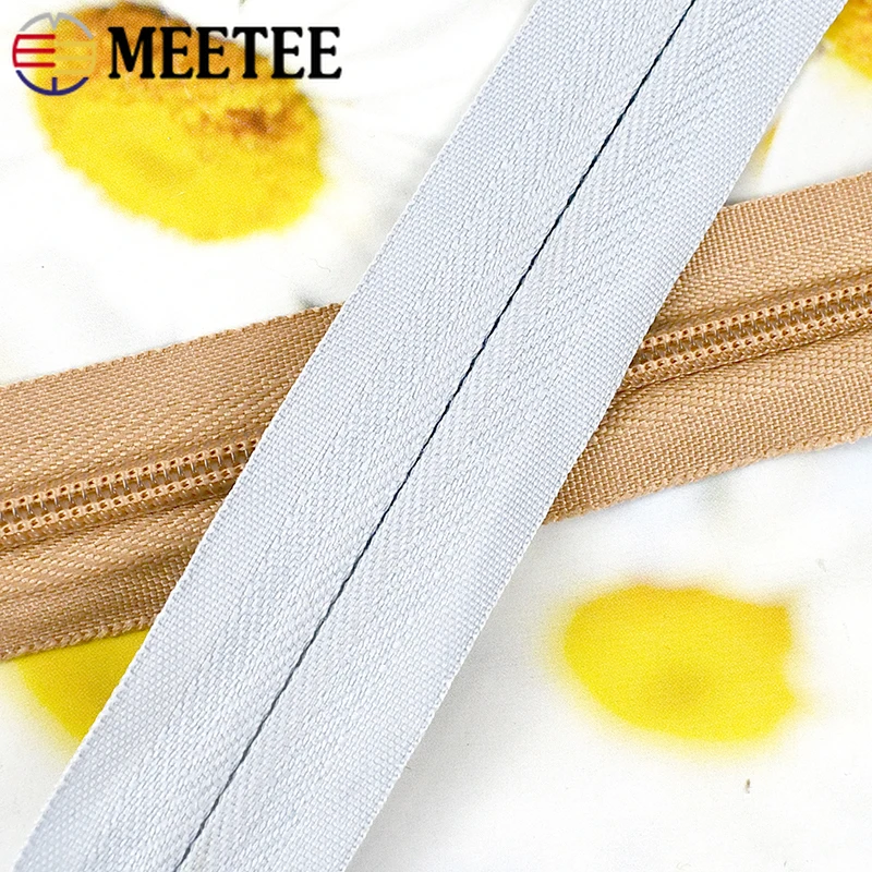 5/10Pcs 3# Invisible Nylon Zippers 60/120cm Double Slider Zipper ...