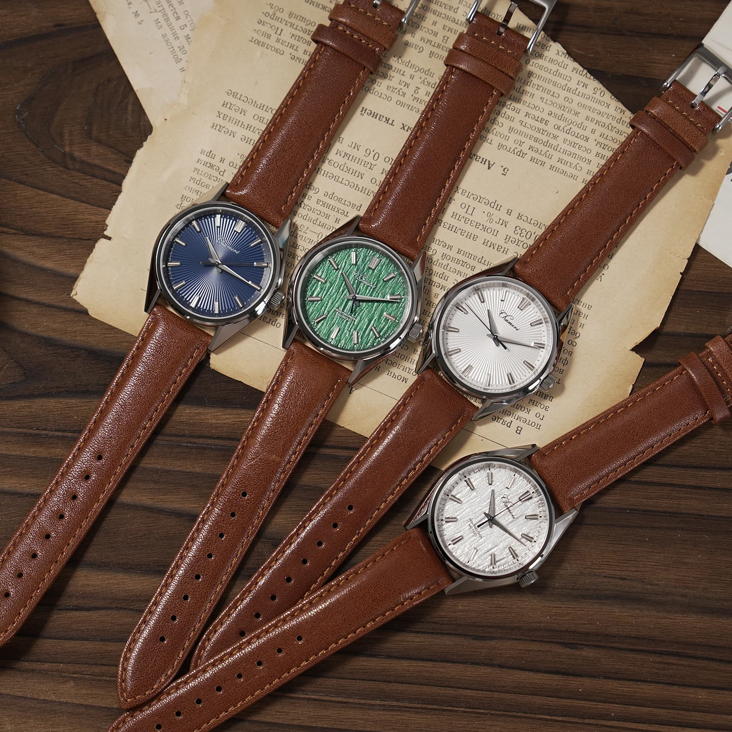 Chameri GS05 40mm Watch Japan VH31 Sweep Second Hand Hand-Blued Steel ...