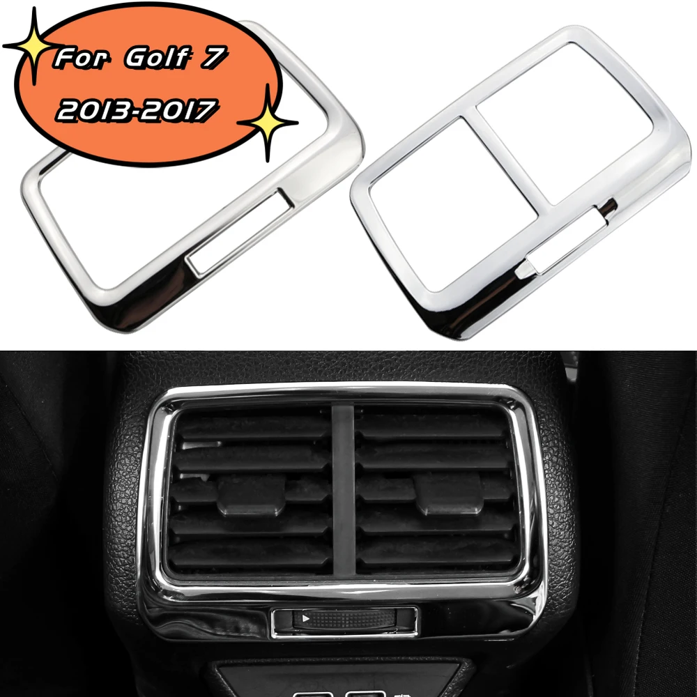 ABS-Steel-Car-Rear-A-C-Air-Vent-Outlet-Cover-Frame-Sticker-Trim-for ...