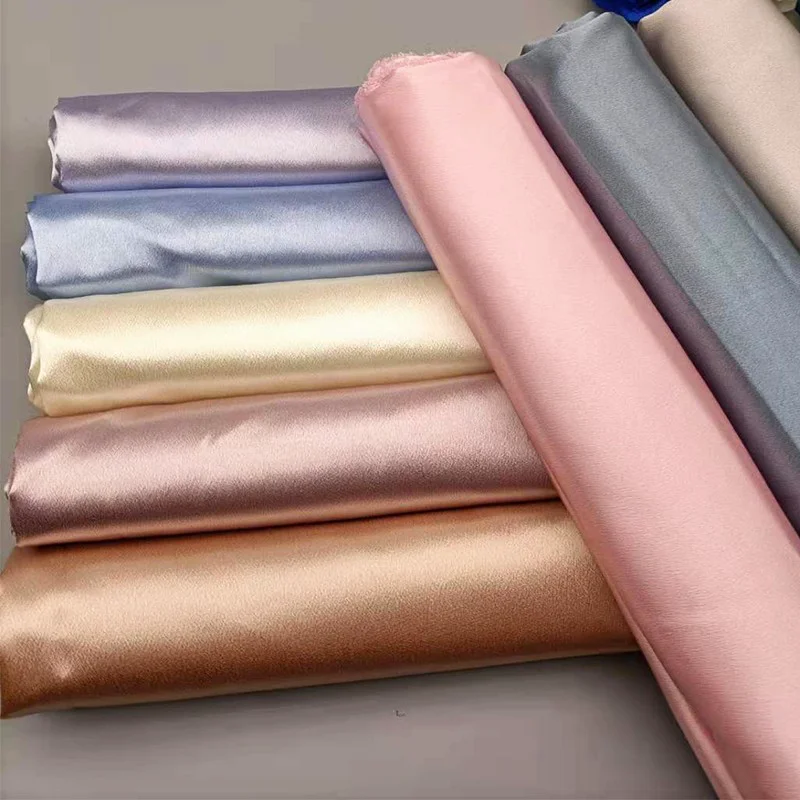 Thicken Micro-elastic Satin Fabric By Per Meter for Suit Wedding Dress ...