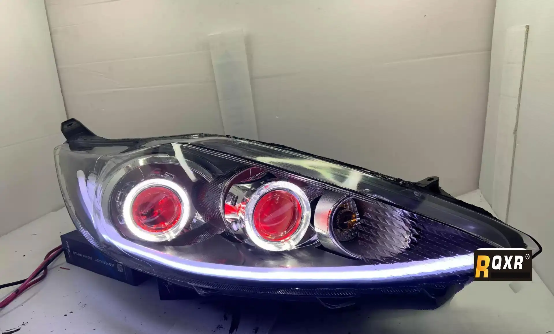 Car-Headlight-assembly-For-Ford-Fiesta-led-DRL-daytime-running-light ...