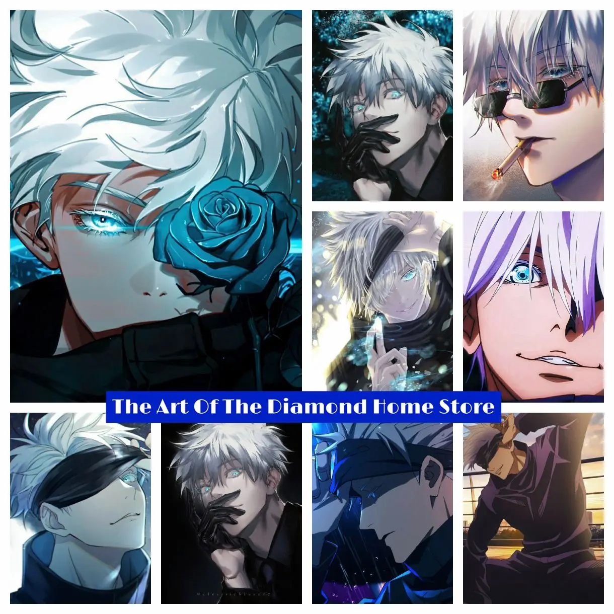 Jujutsu-Kaisen-Diamond-Mosaic-Anime-Gojo-Satoru-Diamond-Beads-Painting ...