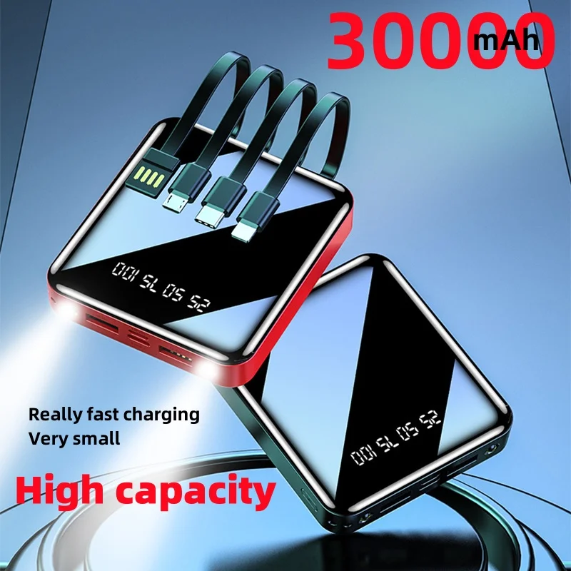 30000mAh-Large-Capacity-Power-Bank-Compact-And-Comes-With-Cable-Free ...