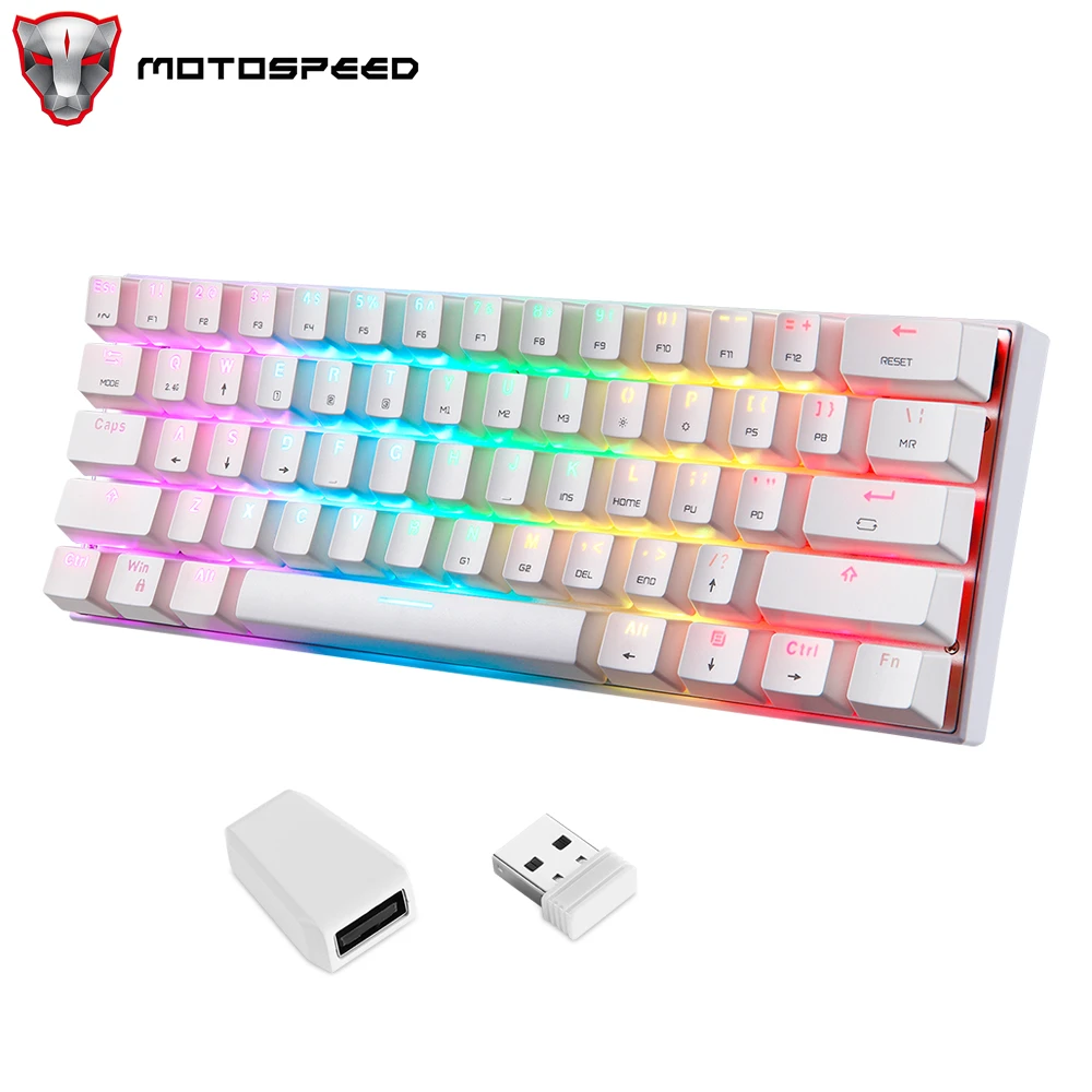 Motospeed SK62 Bluetooth Wireless Gaming Mechanical Keyboard 61 Keys ...