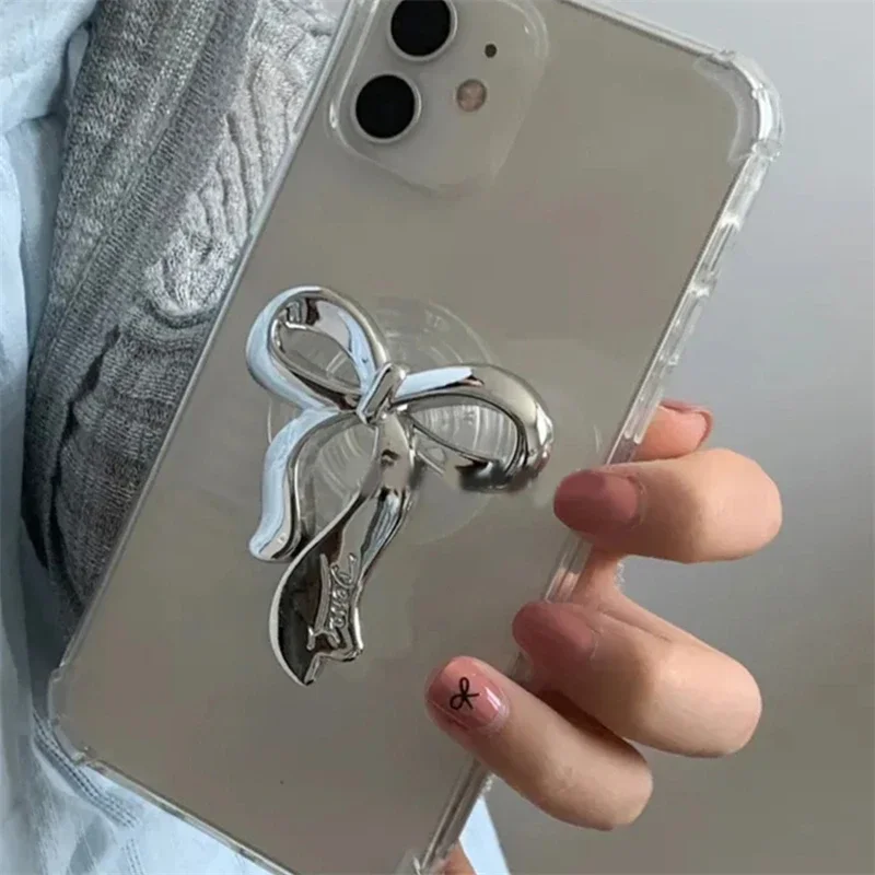 INS-Korean-Silver-Bowknot-Griptok-Bow-Phone-Holder-Finger-Ring-Holder ...