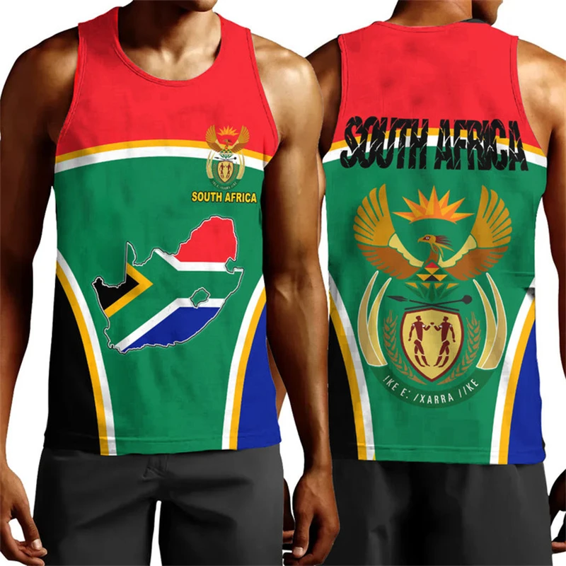South-Africa-Map-Flag-Graphic-Tank-Top-For-Men-Clothes-Summer-Casual ...