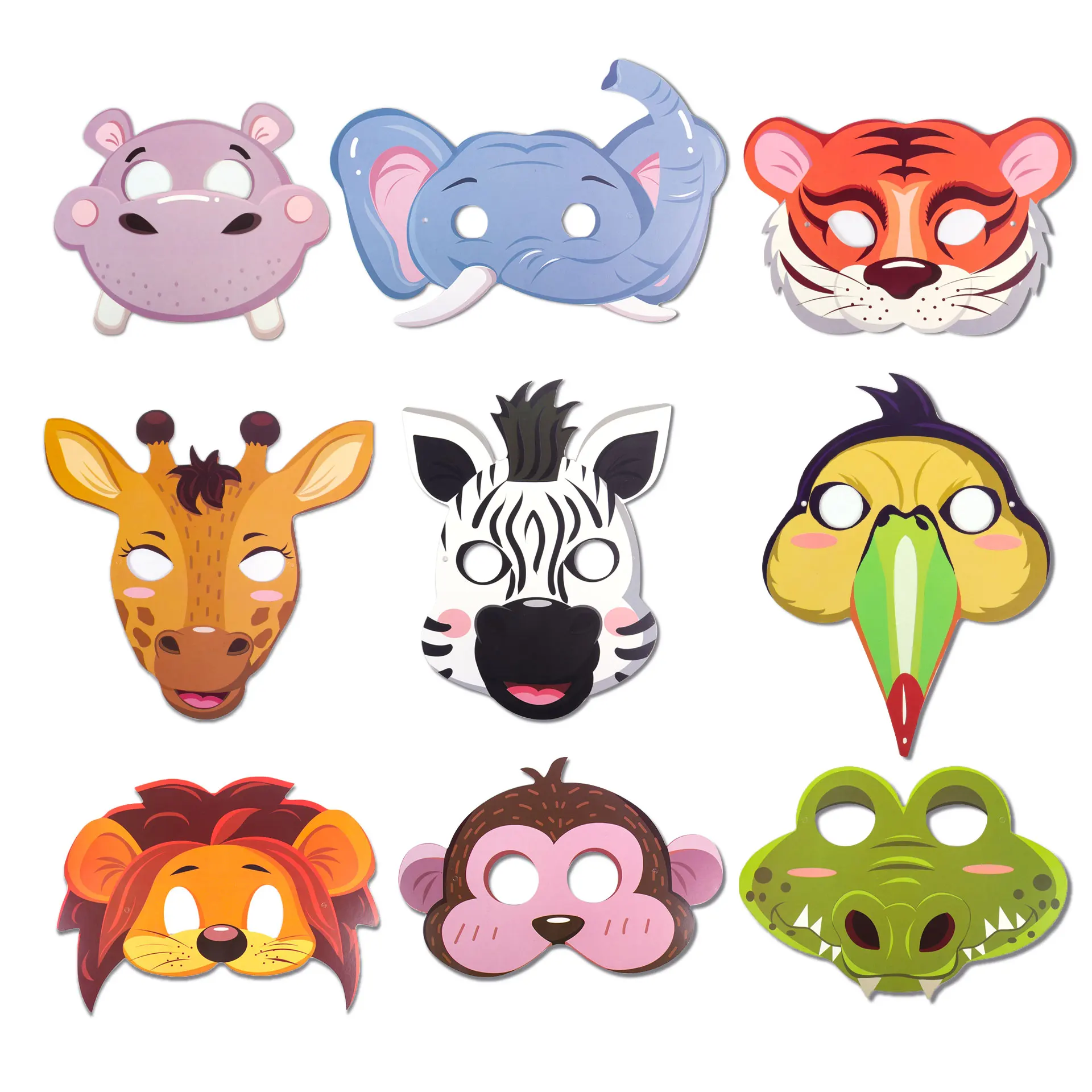 9pcs-set-Animal-Masks-Jungle-Party-Decor-Baby-Shower-Favors-Safari ...