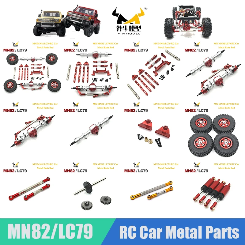 MN-MN82-LC79-RC-Car-Parts-Shock-Absorber-Metal-Red-Drive-Shaft-Axle ...