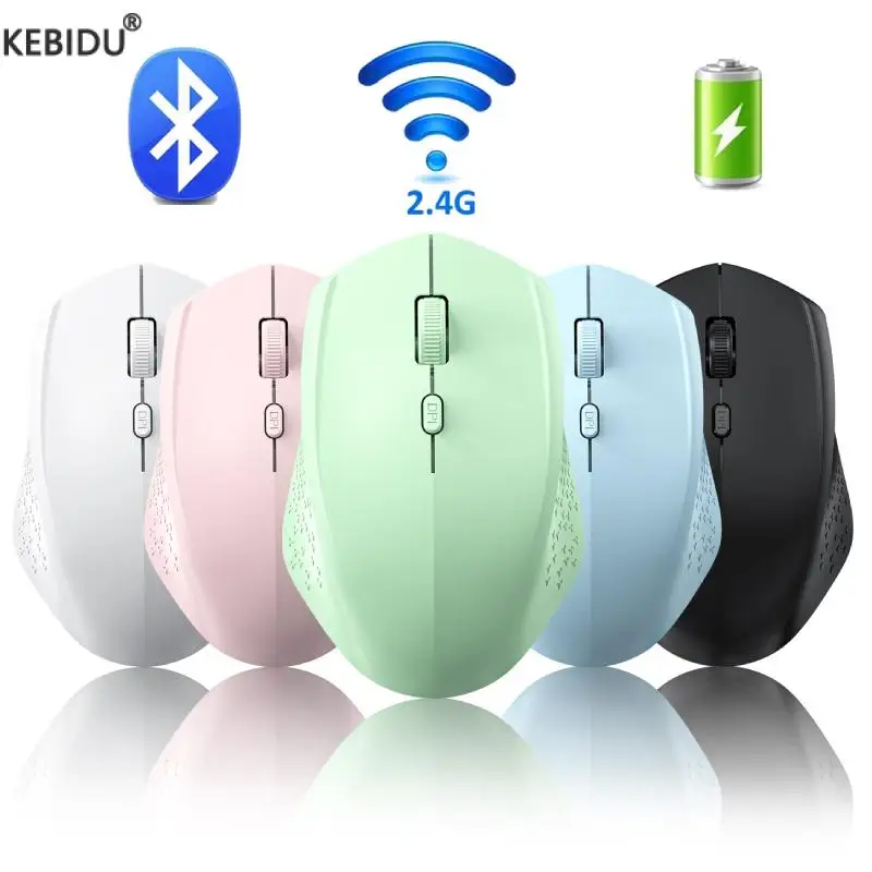 2-4G-Bluetooth-Mouse-for-Laptop-iPad-Air-Pro-Tablet-PC-Rechargeable ...