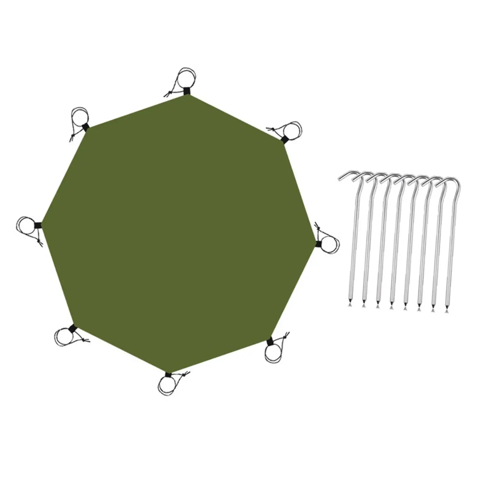 Octagonal-Tent-Footprint-Water-Resistant-Sun-Protection-Camping-Tarp ...