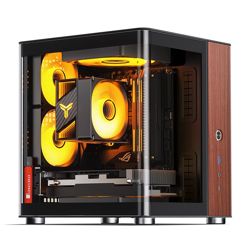 JONSBO TK-0 ITX Desktop Case Side Transparent Curved Glass Gaming ...