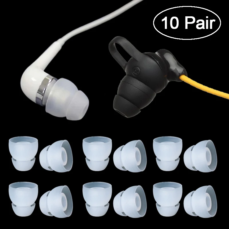 Two-Layer-Silicone-Eartips-Universal-In-ear-Earphone-Replacement ...