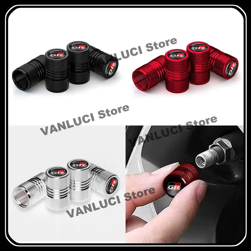High-Quality-GR-Racing-Logo-Style-Alloys-Car-Tyre-Valve-Caps-For-Toyota ...