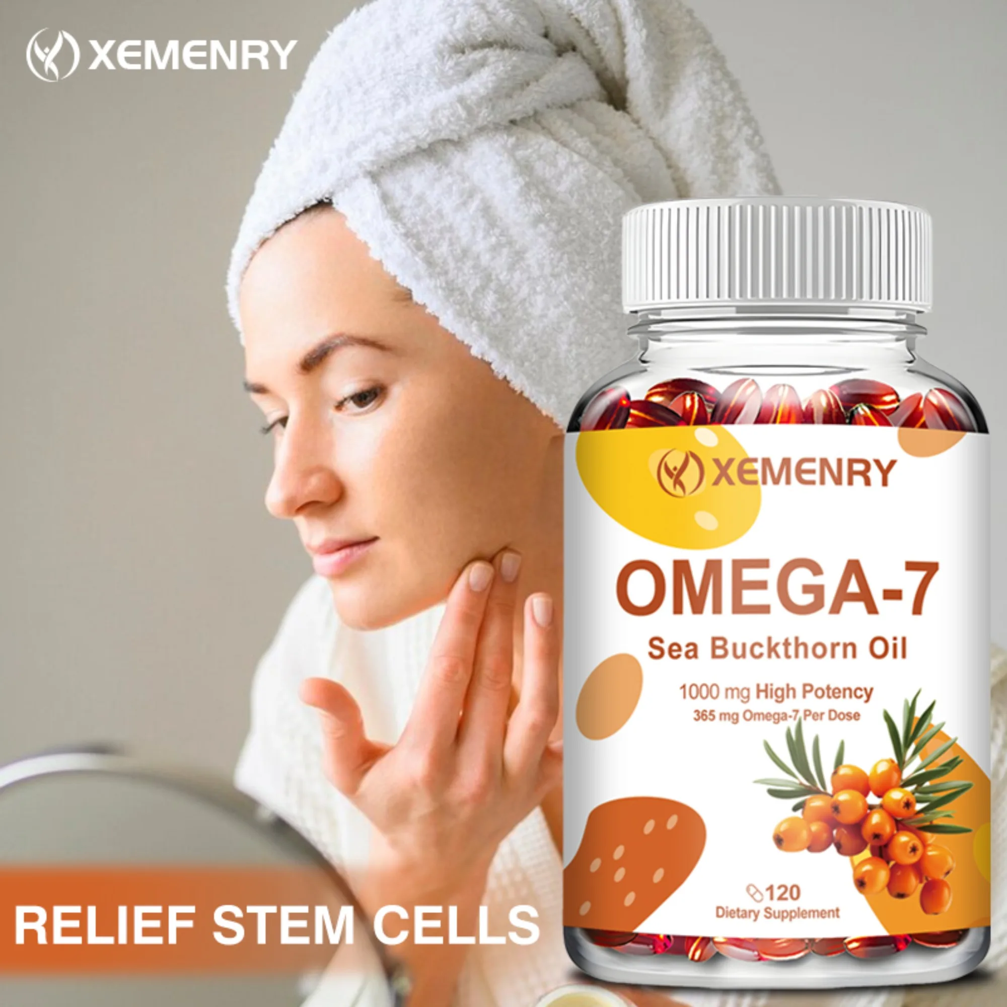 Omega-7 Sea Buckthorn Oil - Promotes Digestion, Cardiovascular, Skin ...