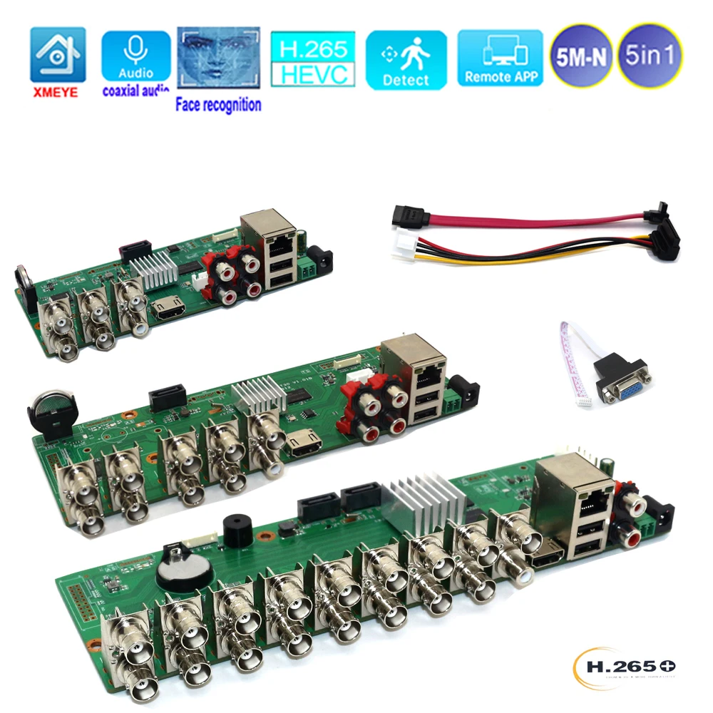 CCTV-DVR-Board-Module-4-8-16-Channel-5M-N-1080P-720P-Coaxial-BNC-Face ...