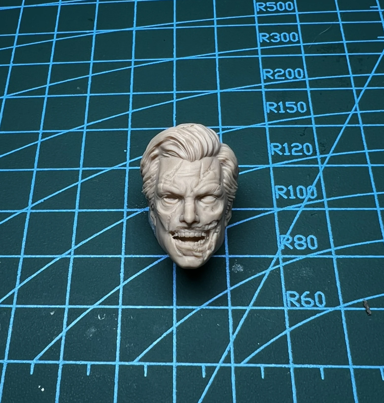 1-12-ML-Size-Zombie-Dr-Steve-Benedict-Strange-Head-Carved-Unpainted ...