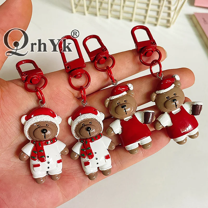 Cartoon-Cute-Christmas-Bear-Keychain-Pendant-Keyring-Fashion-Trend-Xmas ...