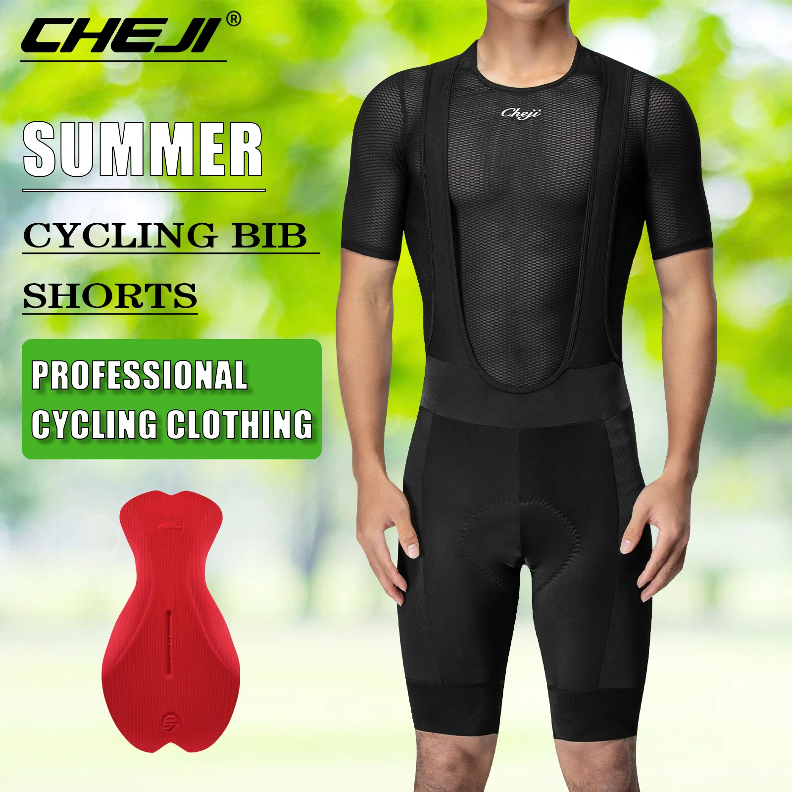CHEJI-Cycling-Shorts-for-Men-Black-Pants-with-Sponge-Pad-Quick-Dry ...