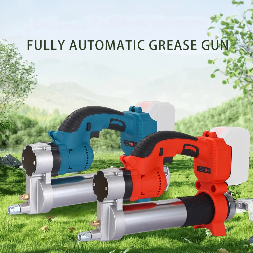 21V Brushless Motor Lithium Battery Grease Gun Portable Automatic ...