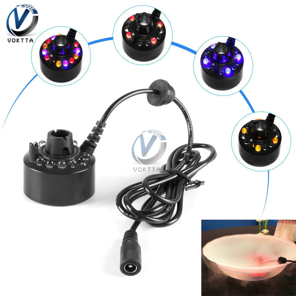 12-LED-Colorful-Super-Ultrasonic-Mist-Maker-Fogger-Fog-Water-Fountain ...