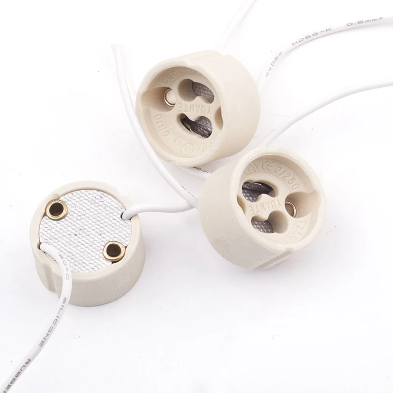 Base-de-bombilla-GU10-MR16-adaptador-de-soporte-con-conector-de-cable ...