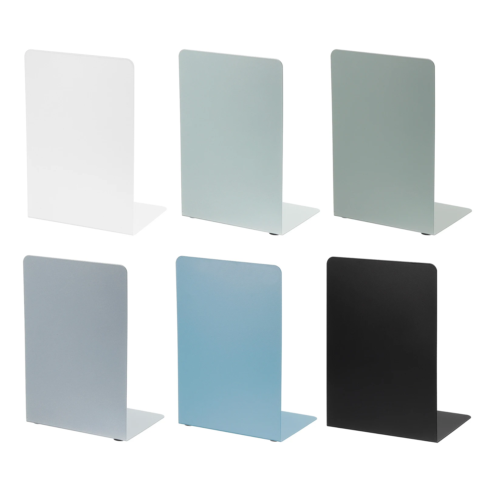 2Sets-Metal-Bookends-L-Shaped-Desk-Organizer-Book-Support-Stand-Desktop ...