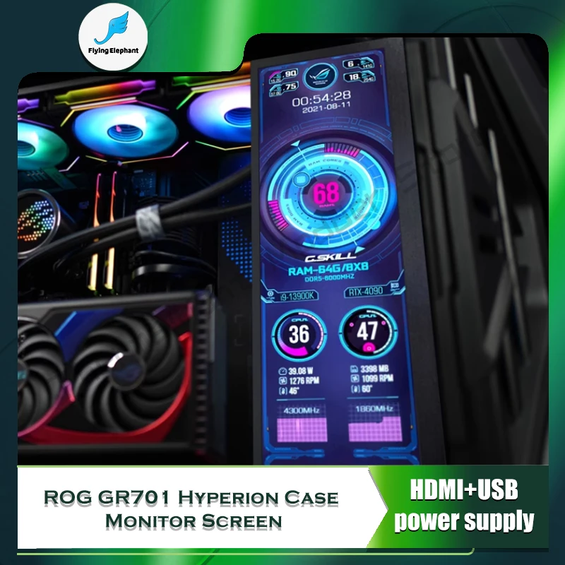 ROG-GR701-Hyperion-Case-Monitor-Screen-Solution-Size-Themes-Customization-AIDA64-Gamer-Cabinet ...