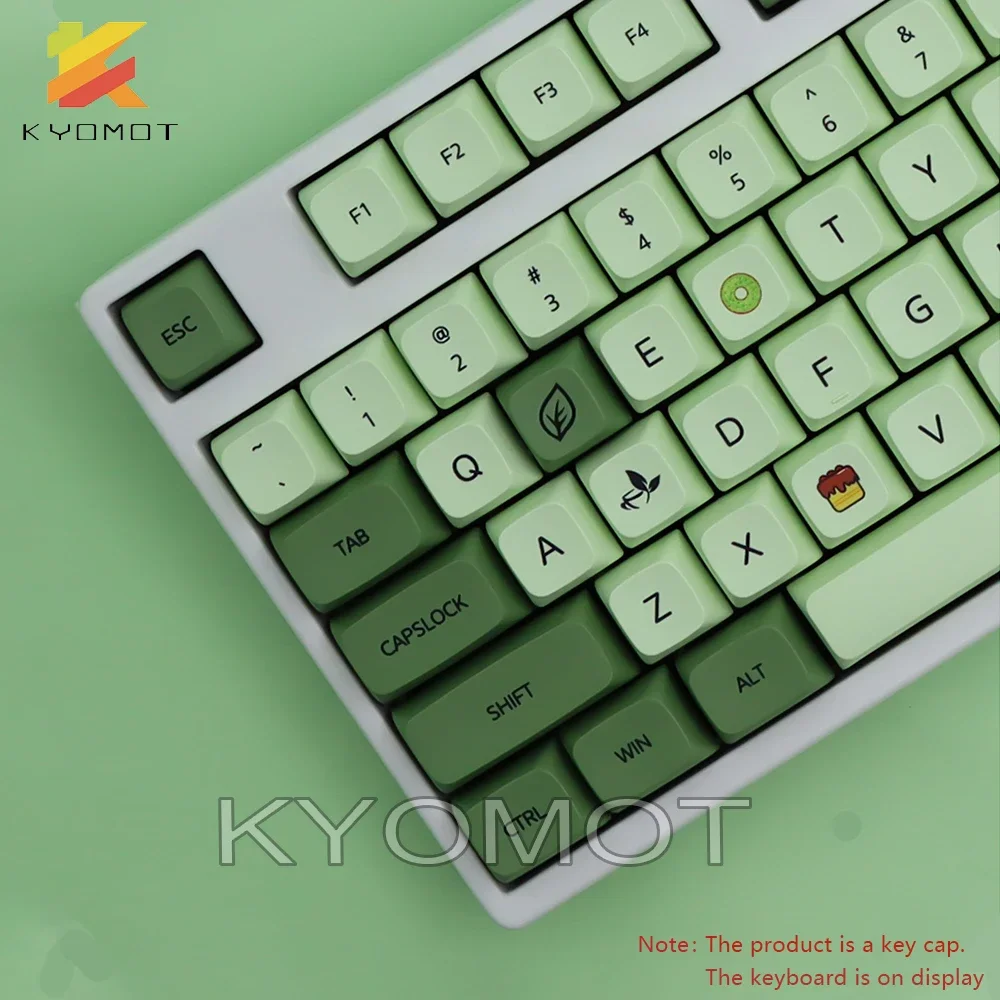 KYOMOT-Matcha-Light-Green-Cute-DIY-Keycaps-PBT-DYE-SUB-XDA-Keycaps-for ...