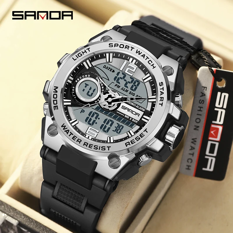 SANDA-Digital-Watch-Men-Military-Army-Sport-Chronograph-Quartz-Wristwatch-Original-50m ...