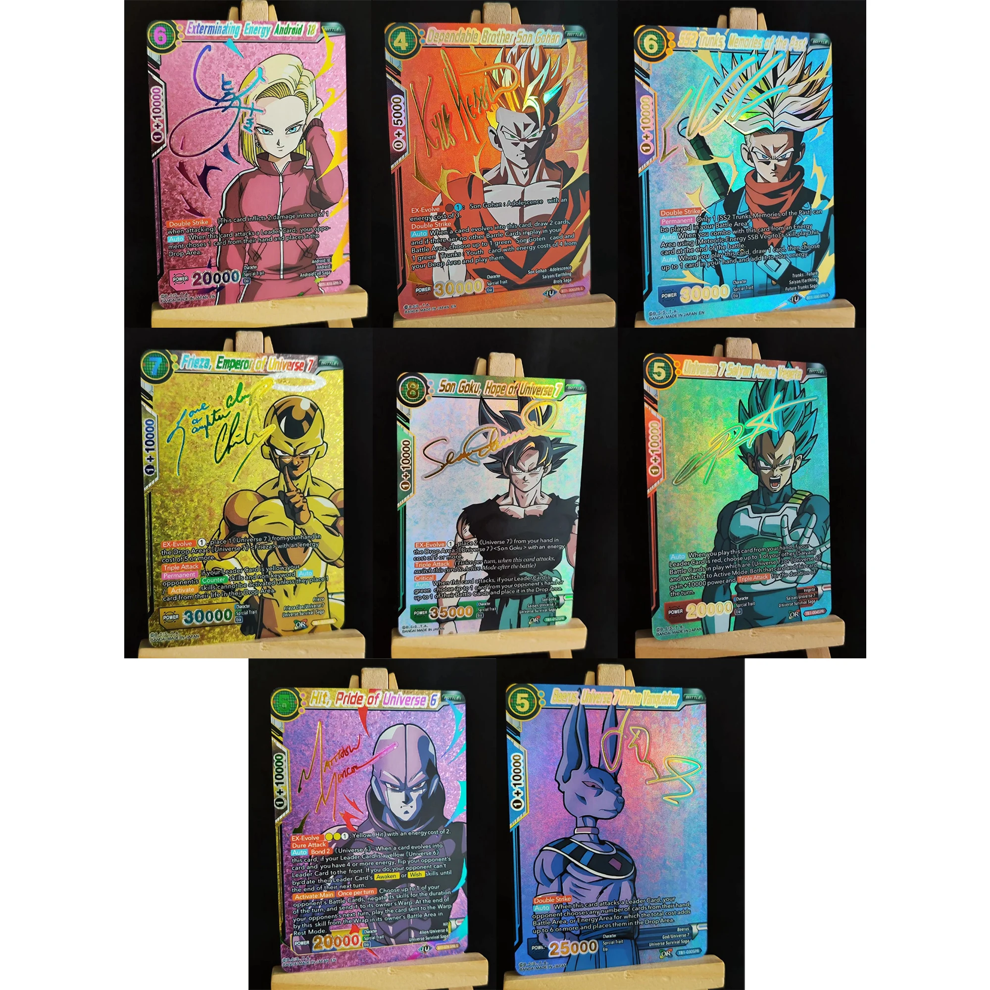 8Pcs-set-Dragon-Ball-Goku-Gohan-Vegeta-Trunks-Frieza-English-Signature ...