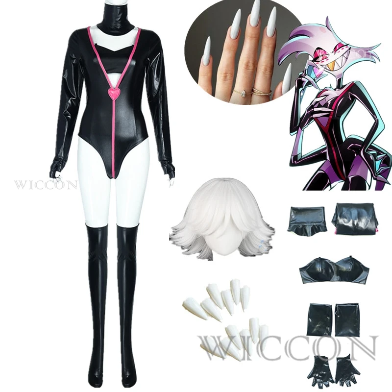 Anime Angel Dust Cosplay Costume Sexy Bodysuits Fancy Outfit Girl ...
