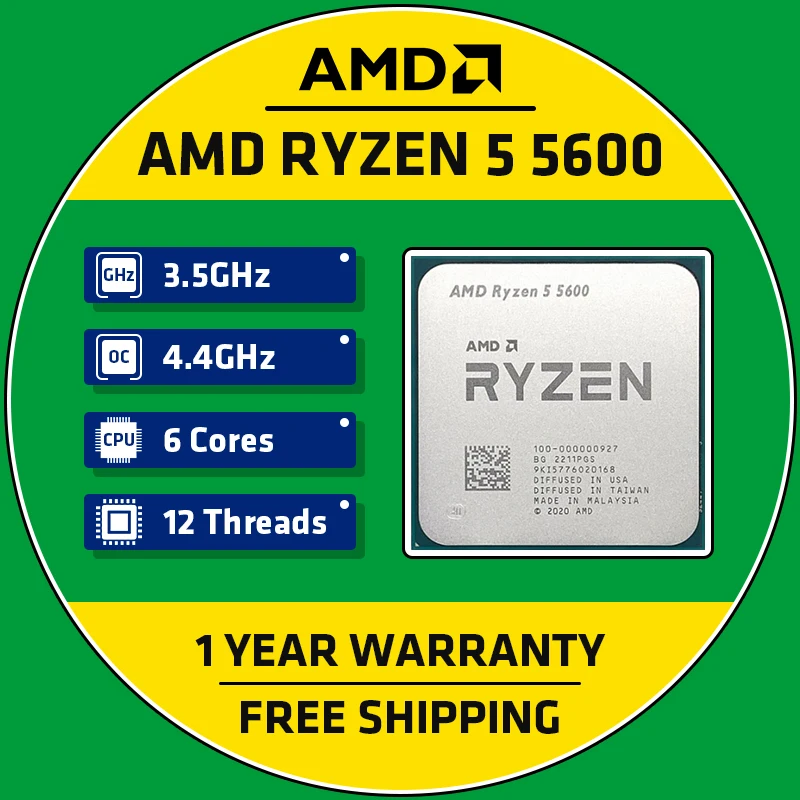 NEW-AMD-Ryzen-5-5600-R5-5600-3-5-GHz-Six-Core-Twelve-Thread-CPU ...