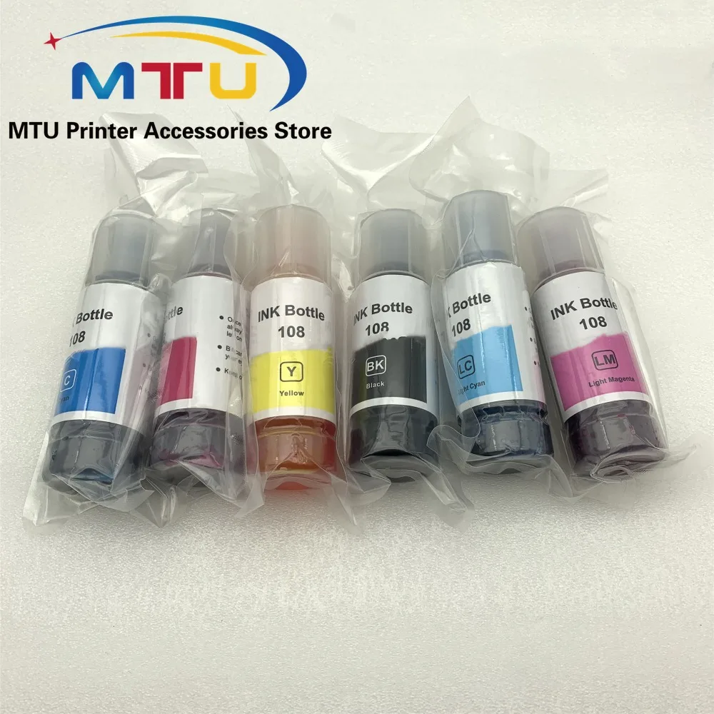 6PCS-1Set-108-Refill-Ink-for-Epson-L8050-L18050-L8058-L18058-Printer ...