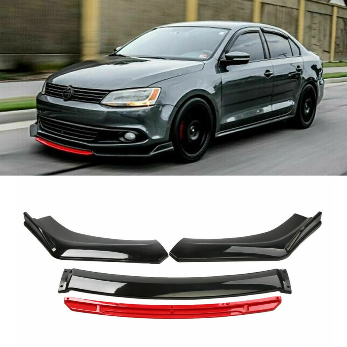 Amortecedor Dianteiro Lábio Lateral Splitter Spoiler Guardas Universal ...