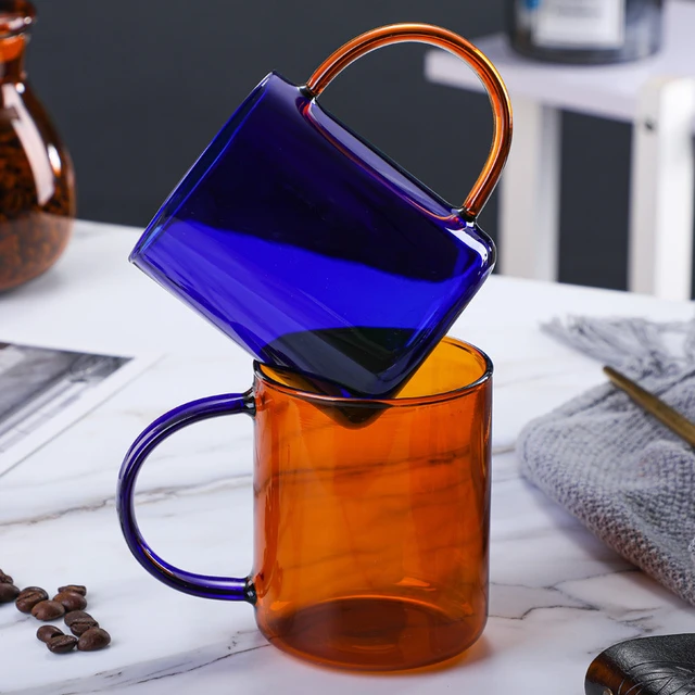 Blue Glass Coffee Cups