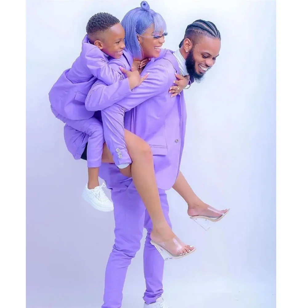 Bright Purple Suit For Women And Men Fashion Social Party Luxury Tuxedo ...