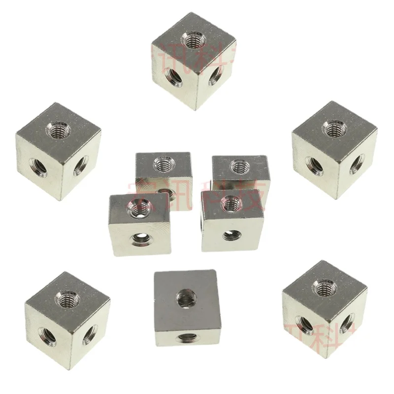 2pc Six-Sided Nut Square Fixed Block Square Corner Lock Nut M3 Six ...